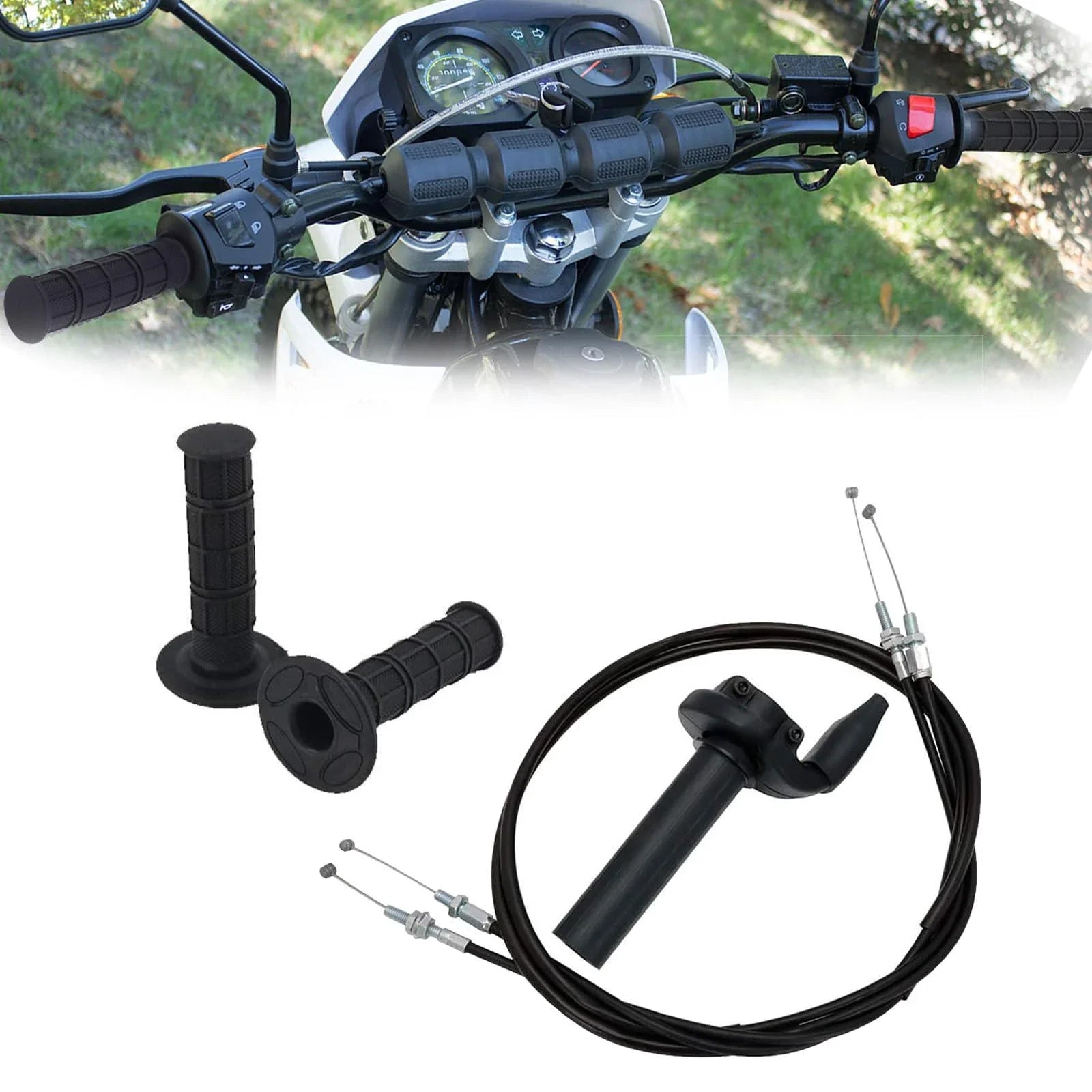 Throttle With Cable Grips For Dirt Bike - JFG RACING